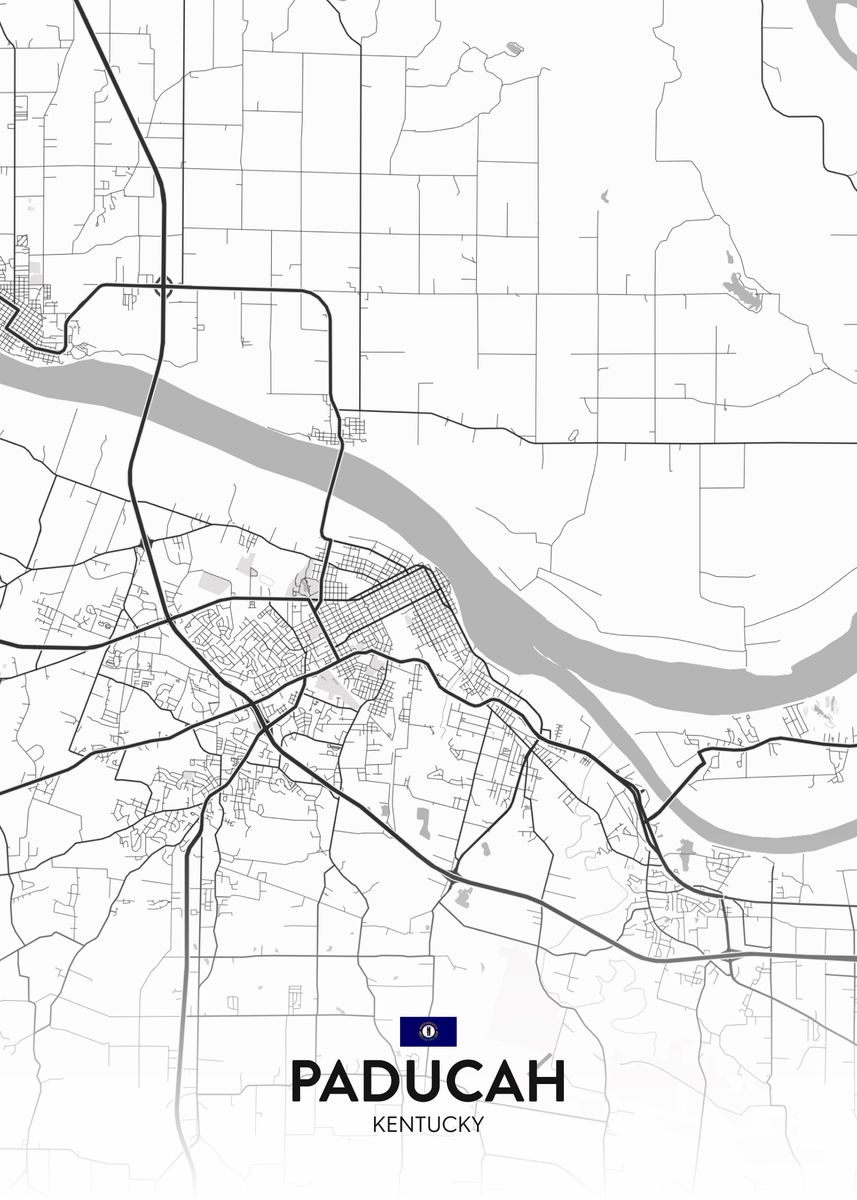 'Paducah KY' Poster, picture, metal print, paint by IMR Designs | Displate