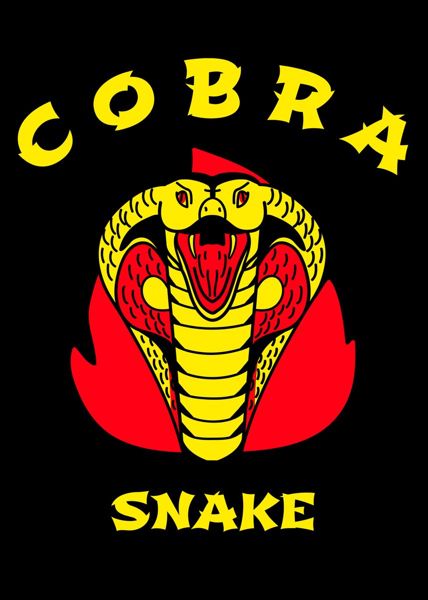 'Colorful Cobra Snake' Poster, picture, metal print, paint by Max Ronn ...