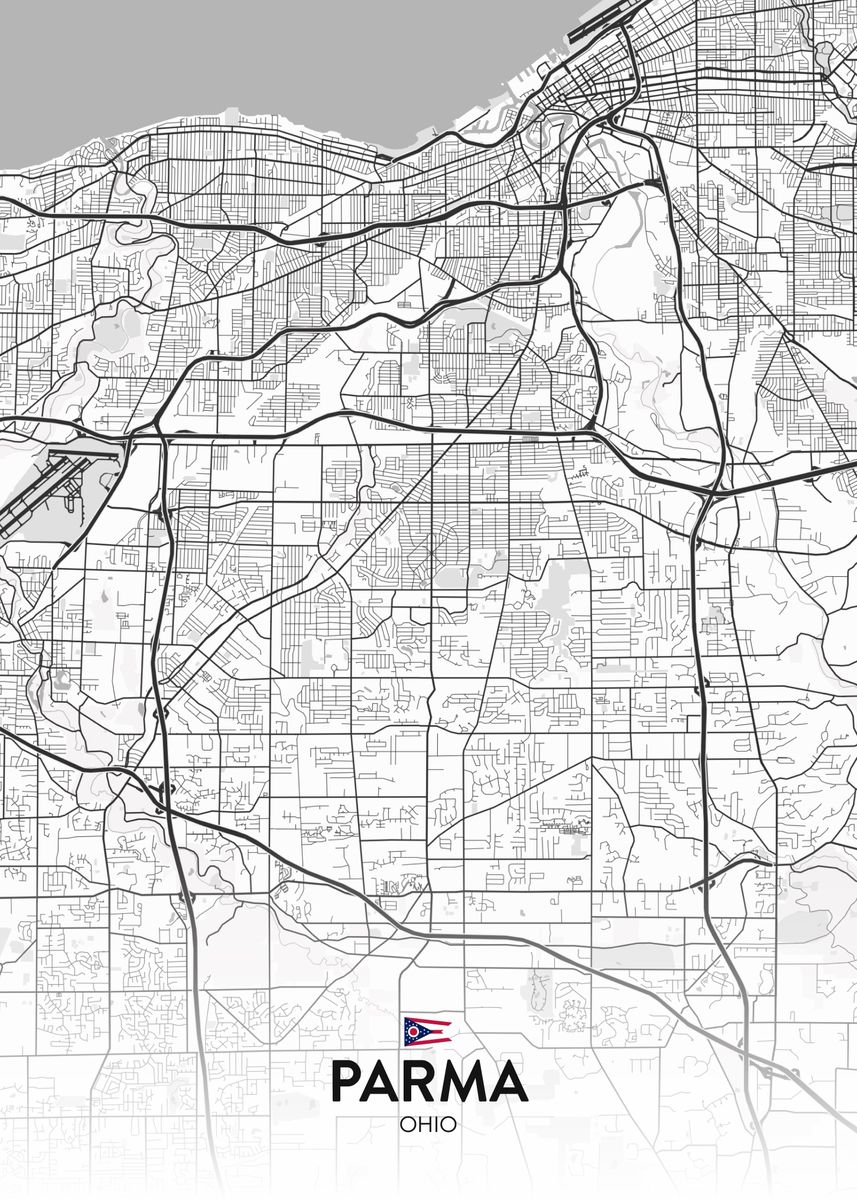 'Parma OH' Poster, picture, metal print, paint by IMR Designs | Displate