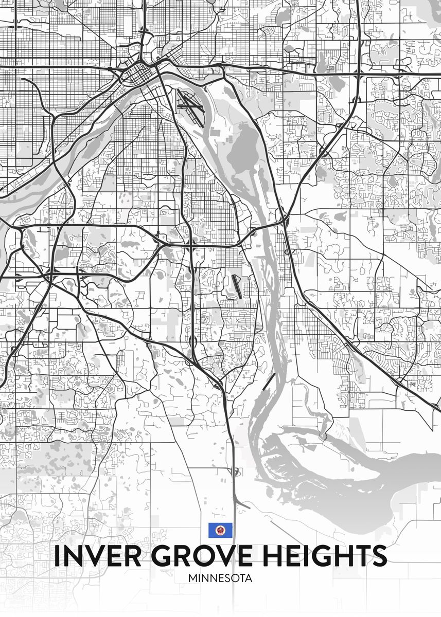 'Inver Grove Heights MN' Poster, picture, metal print, paint by IMR ...