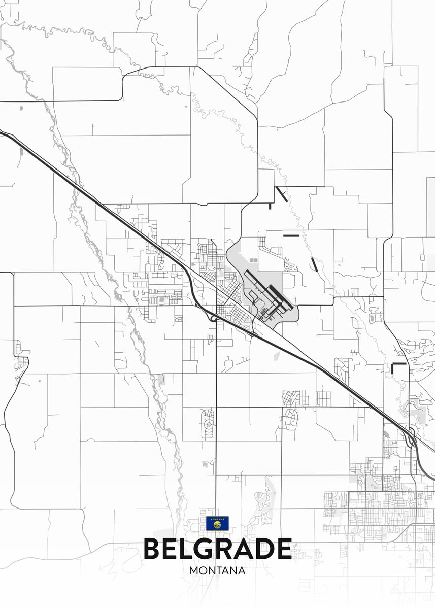 'Belgrade MT' Poster, picture, metal print, paint by IMR Designs | Displate