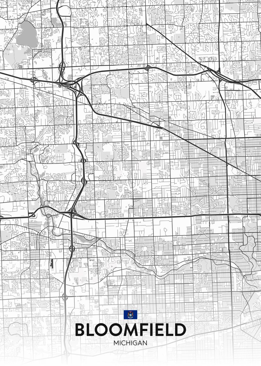 'Bloomfield MI' Poster, picture, metal print, paint by IMR Designs ...