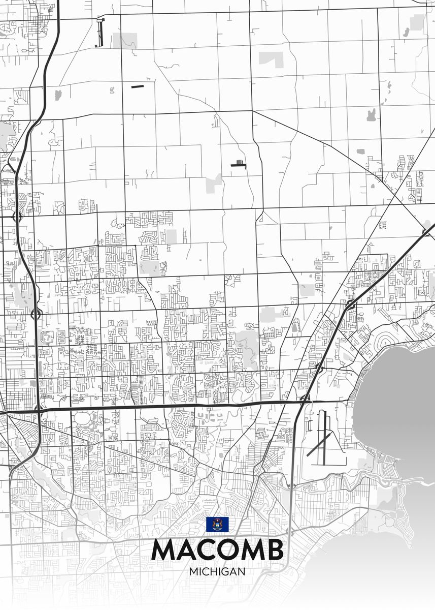 'Macomb MI' Poster, picture, metal print, paint by IMR Designs | Displate