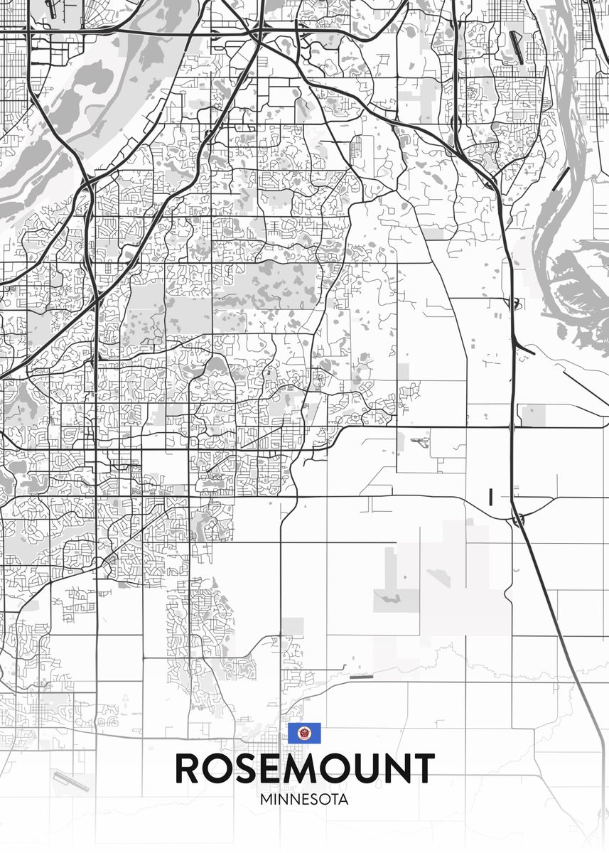 'Rosemount MN' Poster, picture, metal print, paint by IMR Designs ...