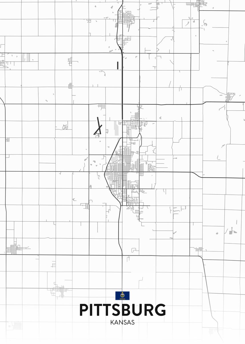 'Pittsburg KS' Poster, picture, metal print, paint by IMR Designs ...