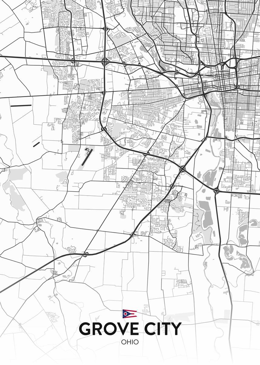 'Grove City OH' Poster by IMR Designs | Displate