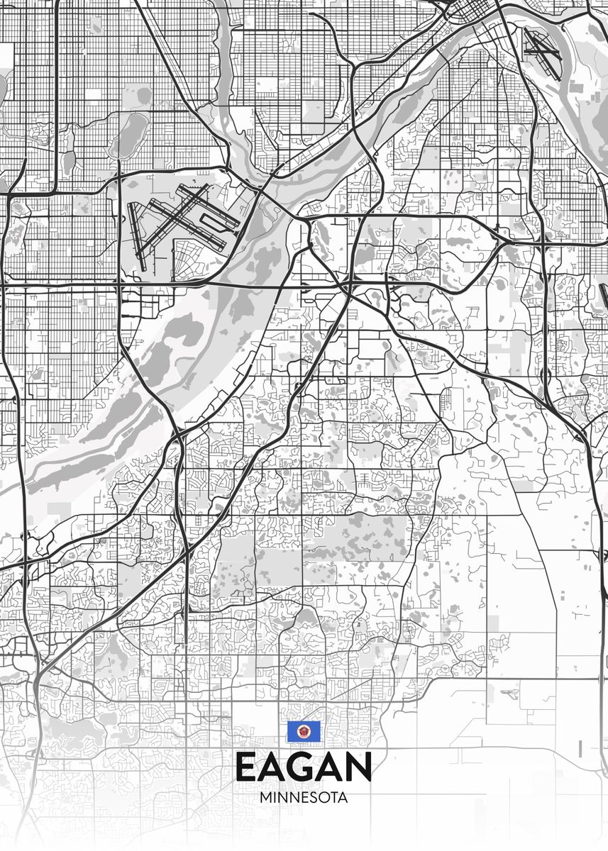 'Eagan MN' Poster, picture, metal print, paint by IMR Designs | Displate