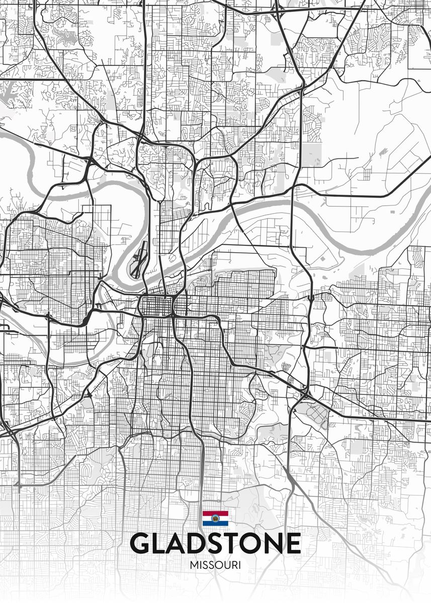 'Gladstone MO' Poster by IMR Designs | Displate