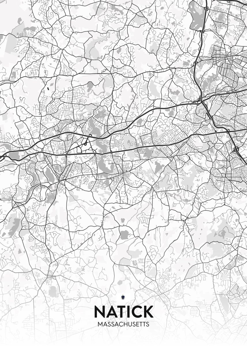 'Natick MA' Poster, picture, metal print, paint by IMR Designs | Displate