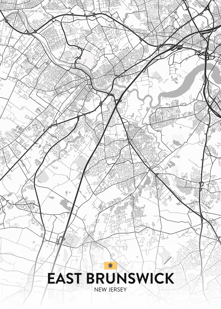 'East Brunswick NJ' Poster, picture, metal print, paint by IMR Designs ...