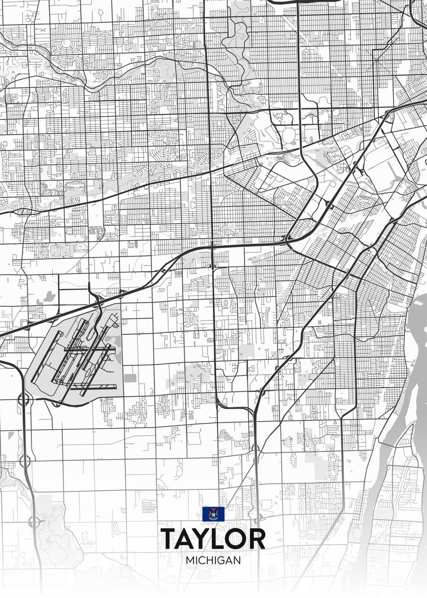 'Taylor MI' Poster, picture, metal print, paint by IMR Designs | Displate