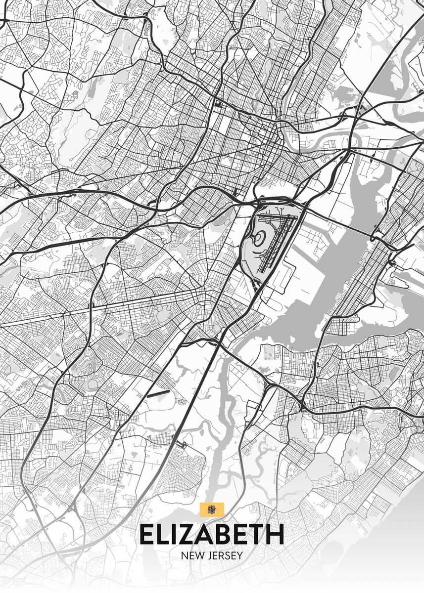 'Elizabeth NJ' Poster, picture, metal print, paint by IMR Designs ...