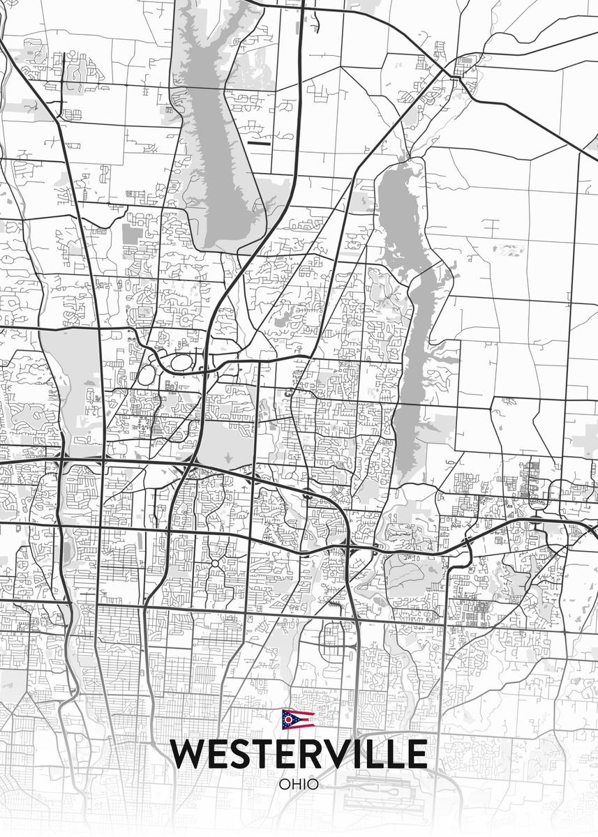 'Westerville OH' Poster, picture, metal print, paint by IMR Designs ...