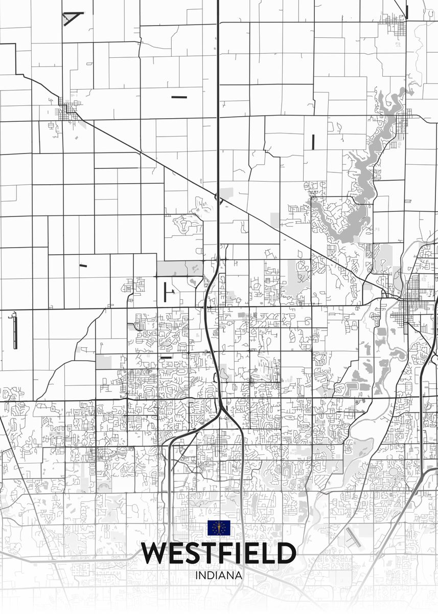 'Westfield IN' Poster, picture, metal print, paint by IMR Designs ...