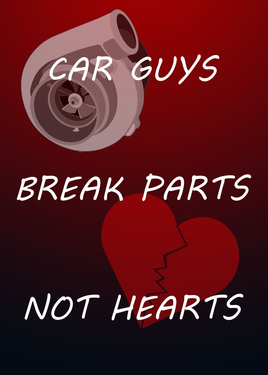 'Break Hearts Not Parts' Poster, picture, metal print, paint by Ryan ...