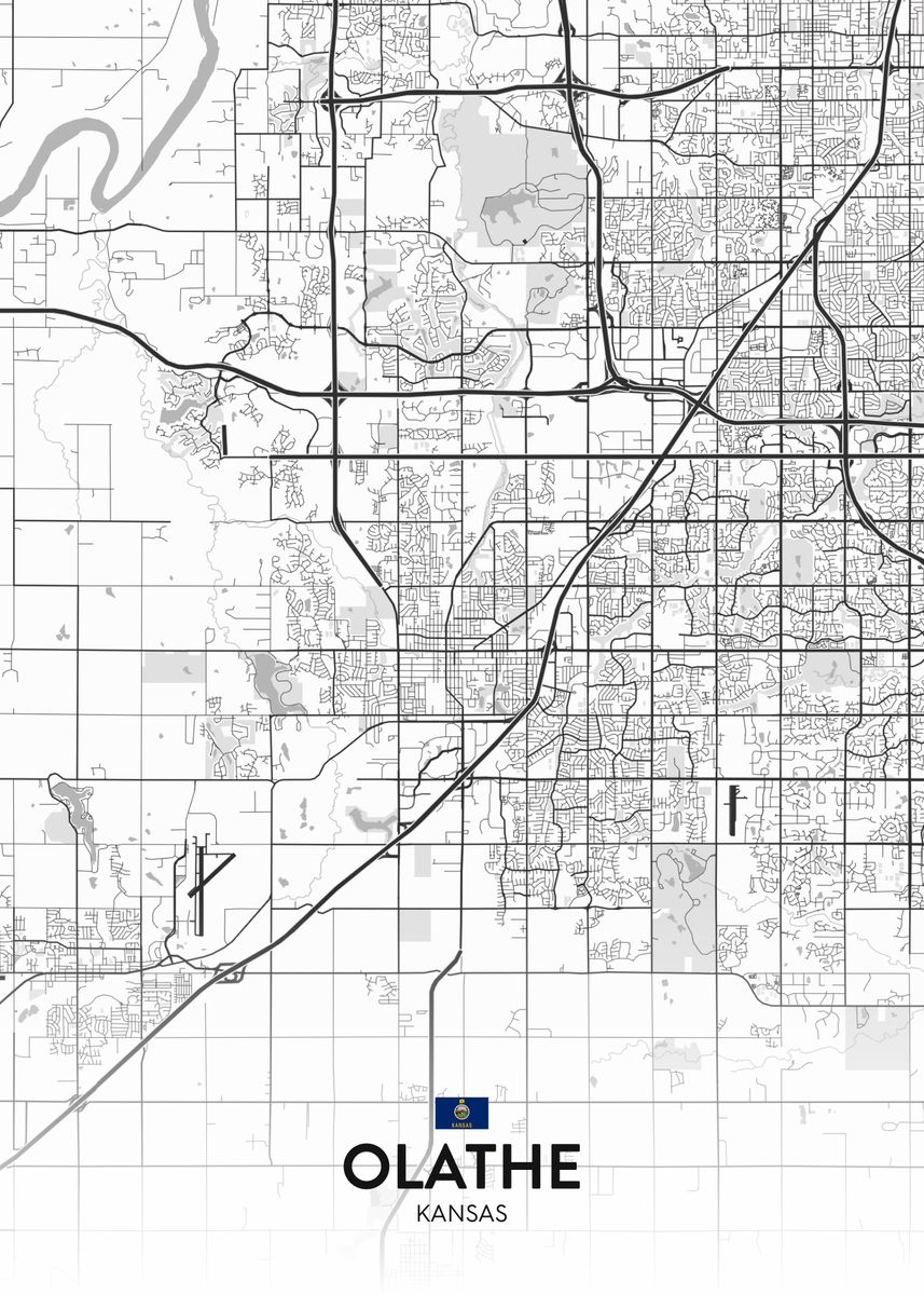 'Olathe KS' Poster, picture, metal print, paint by IMR Designs | Displate