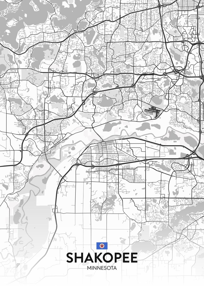 'Shakopee MN' Poster, picture, metal print, paint by IMR Designs | Displate