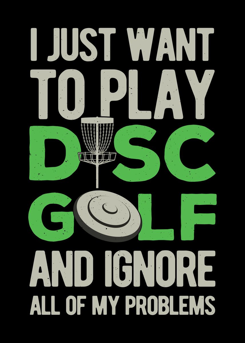 'Funny Disc Golf Quote' Poster, picture, metal print, paint by Visualz ...