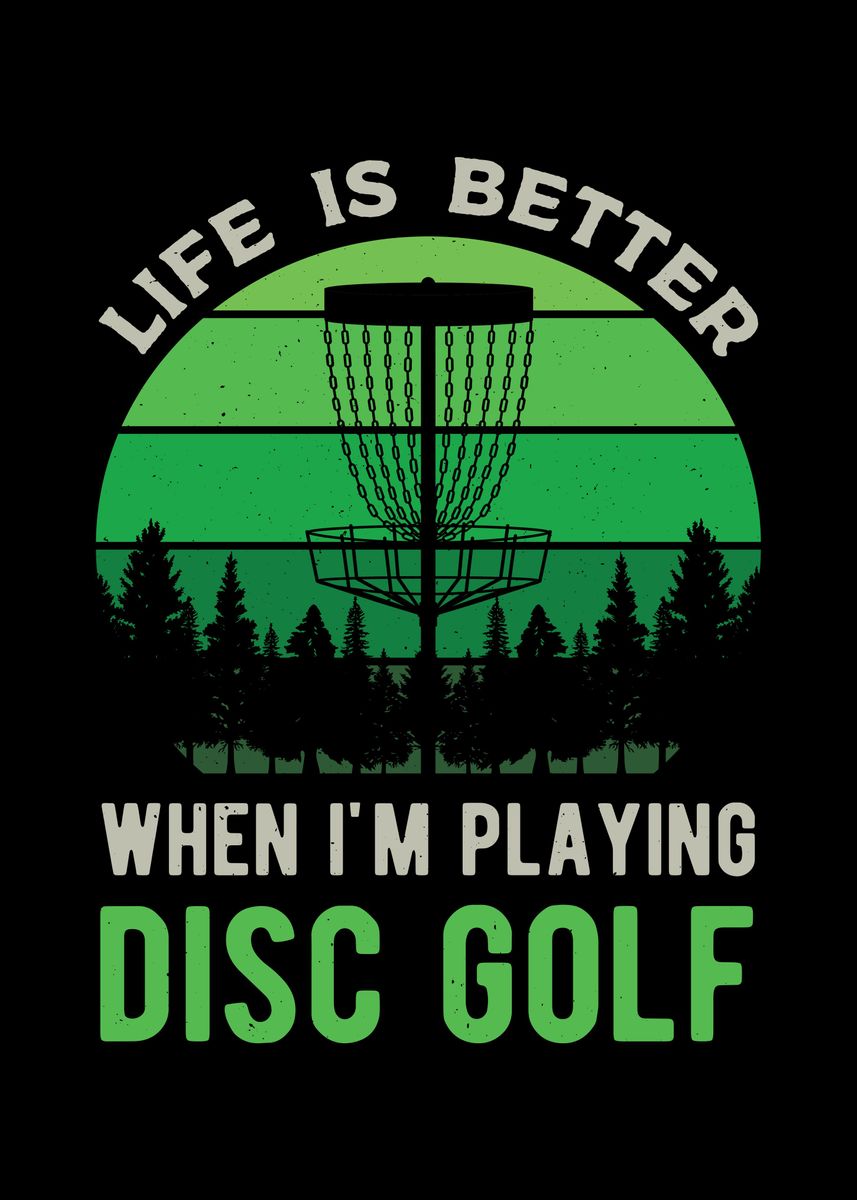 'Funny Disc Golf Quote' Poster, picture, metal print, paint by Visualz ...
