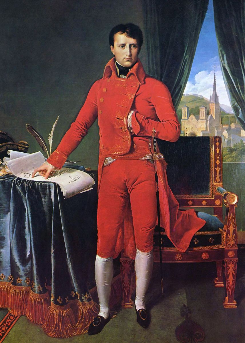 'Napoleon Bonaparte in Red ' Poster, picture, metal print, paint by ...