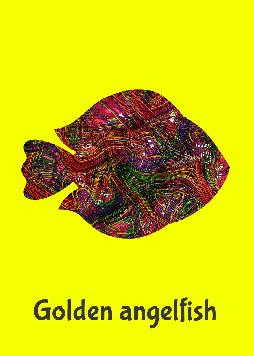 'Angelfish ' Poster, picture, metal print, paint by CullenLegros | Displate