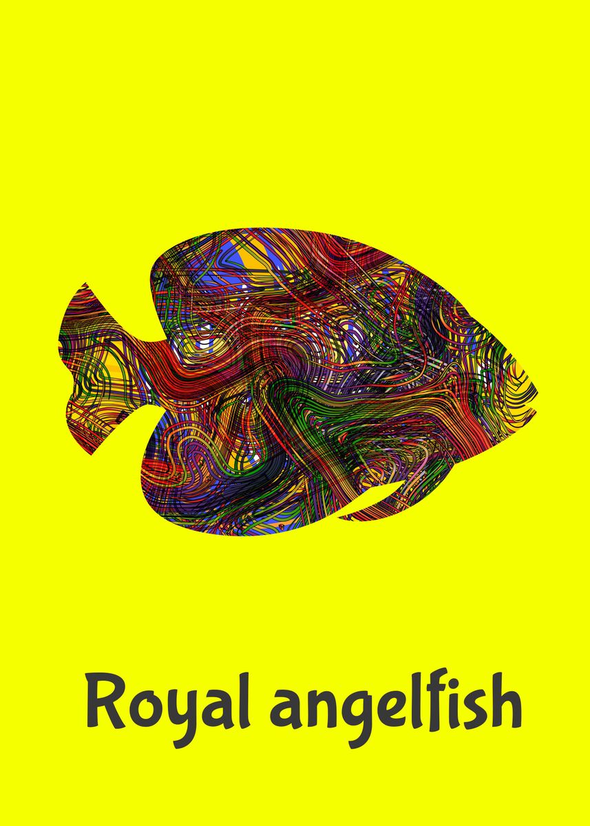 'Angelfish ' Poster, picture, metal print, paint by CullenLegros | Displate