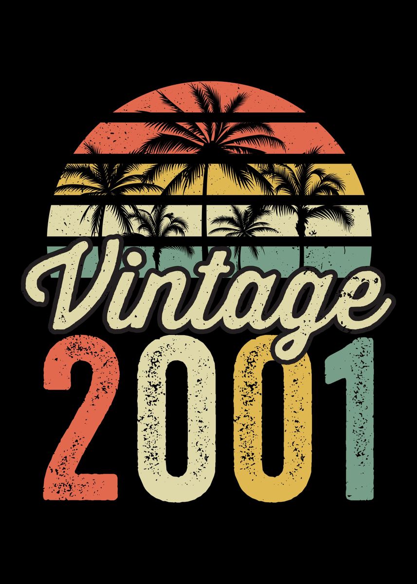 'Vintage January 2001' Poster, picture, metal print, paint by Robert ...