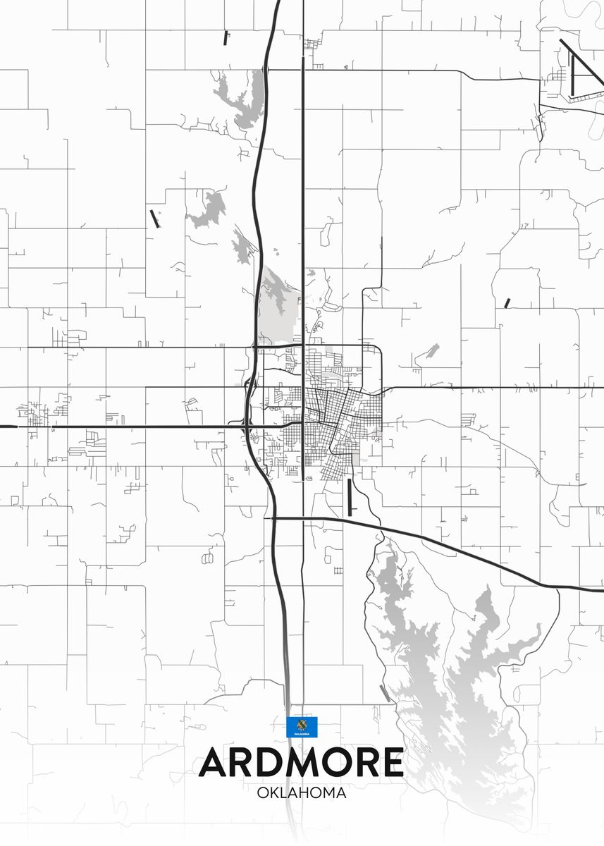 'Ardmore OK' Poster, picture, metal print, paint by IMR Designs | Displate