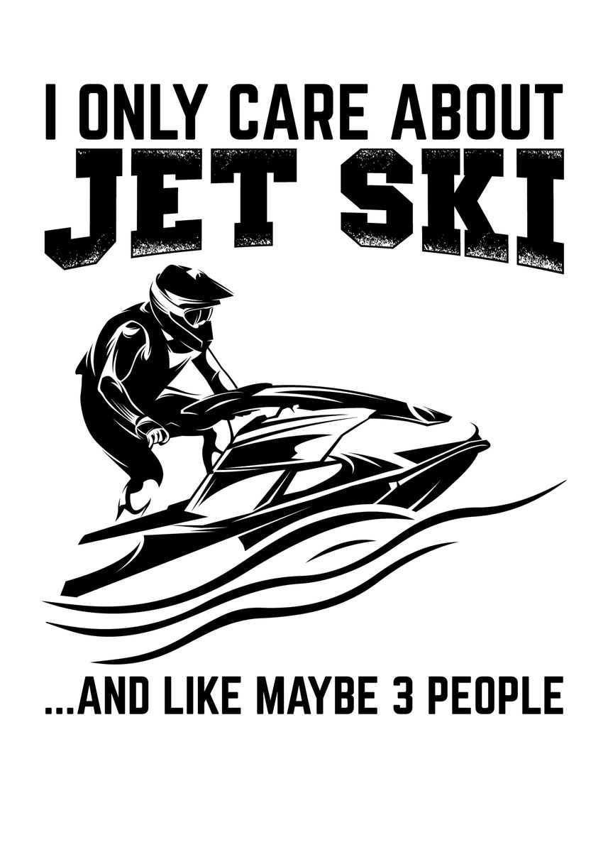 'Jetski Rider Sea Gift' Poster, picture, metal print, paint by TW ...