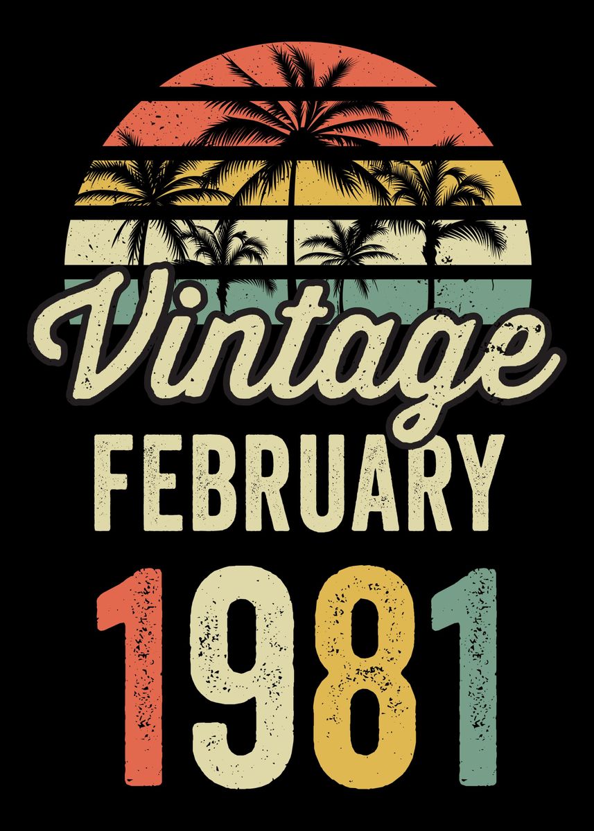 'Vintage February 1971' Poster by Anna | Displate