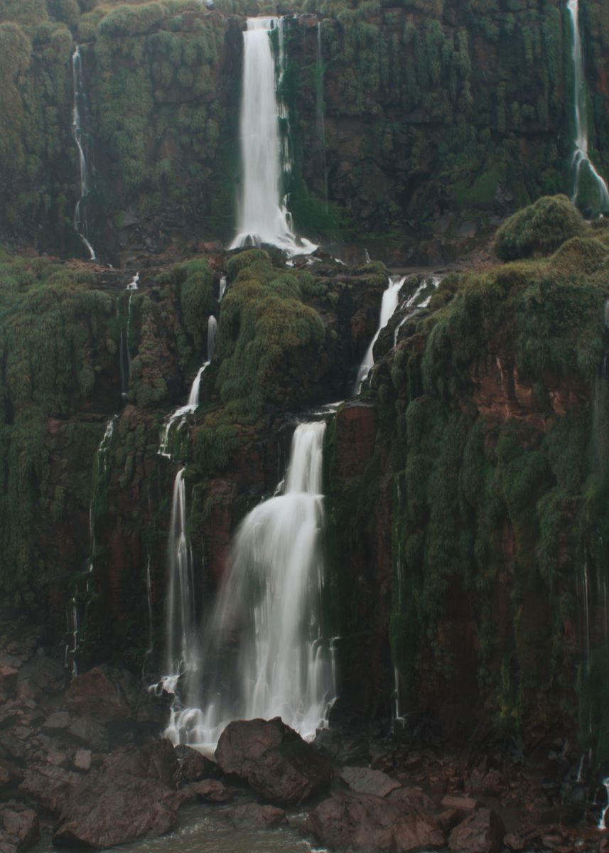 'Two Tier Waterfall' Poster, picture, metal print, paint by Stephen ...