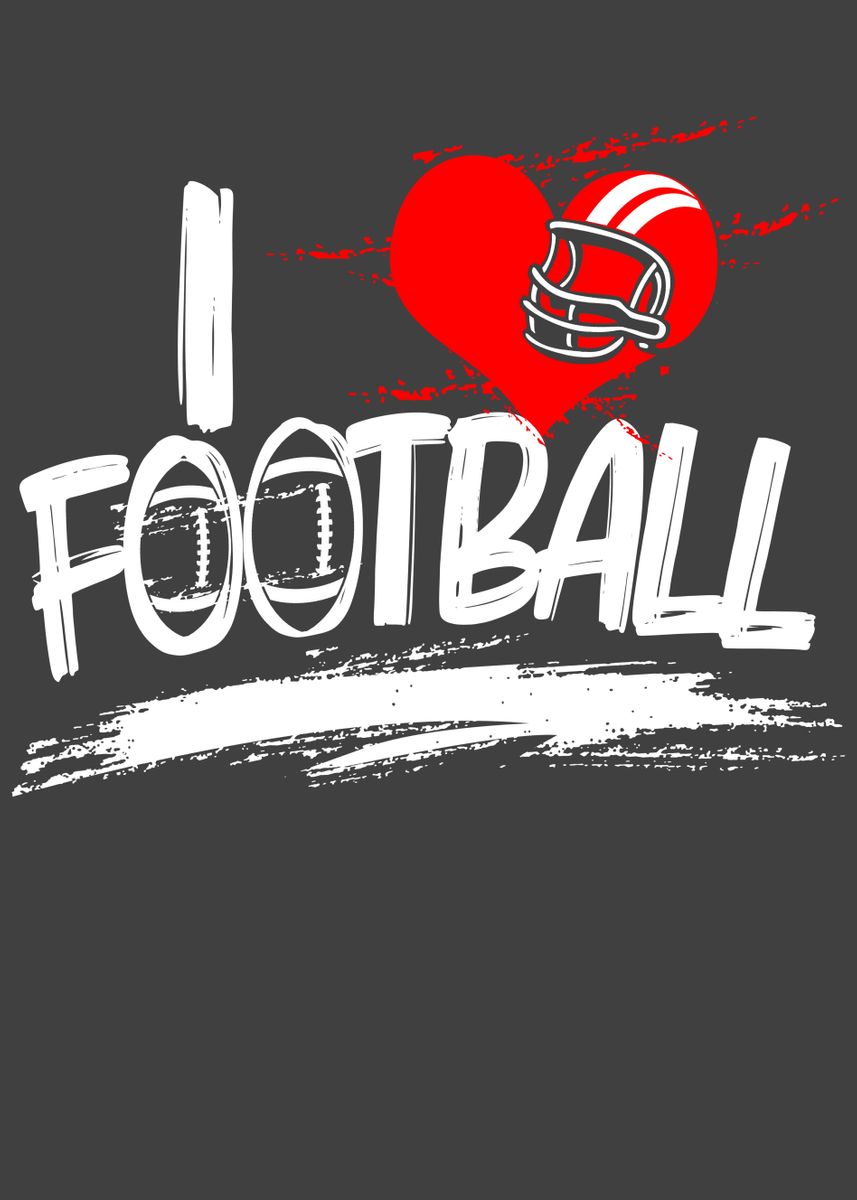 'I love football' Poster by BeMi | Displate