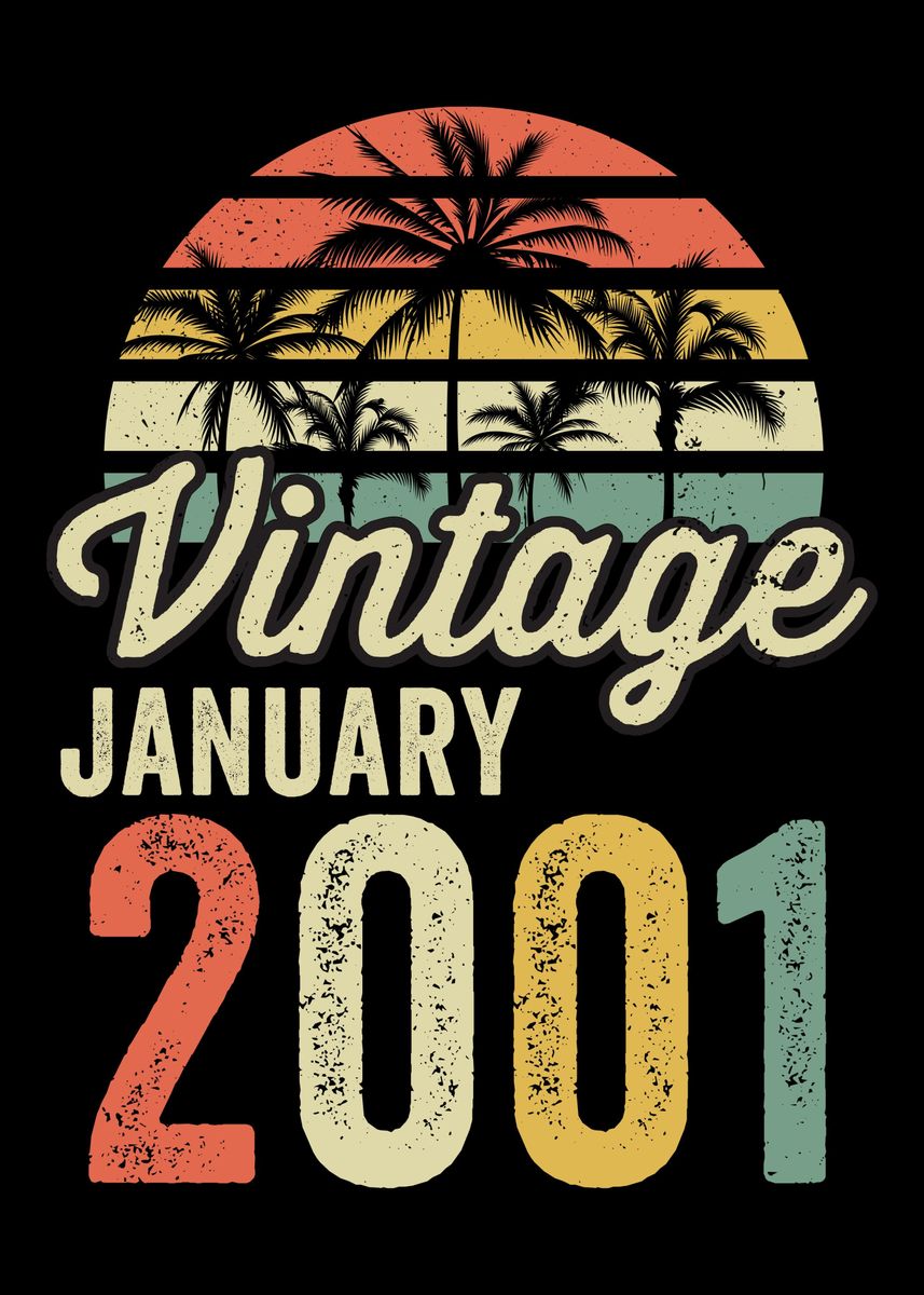 'Vintage January 1991' Poster, picture, metal print, paint by Anna ...