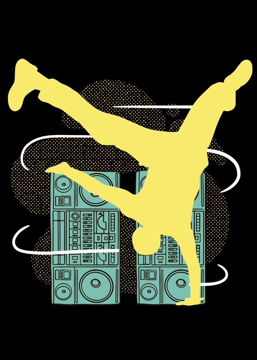 'Breakdancer Hip Hop' Poster, picture, metal print, paint by ShirTom ...