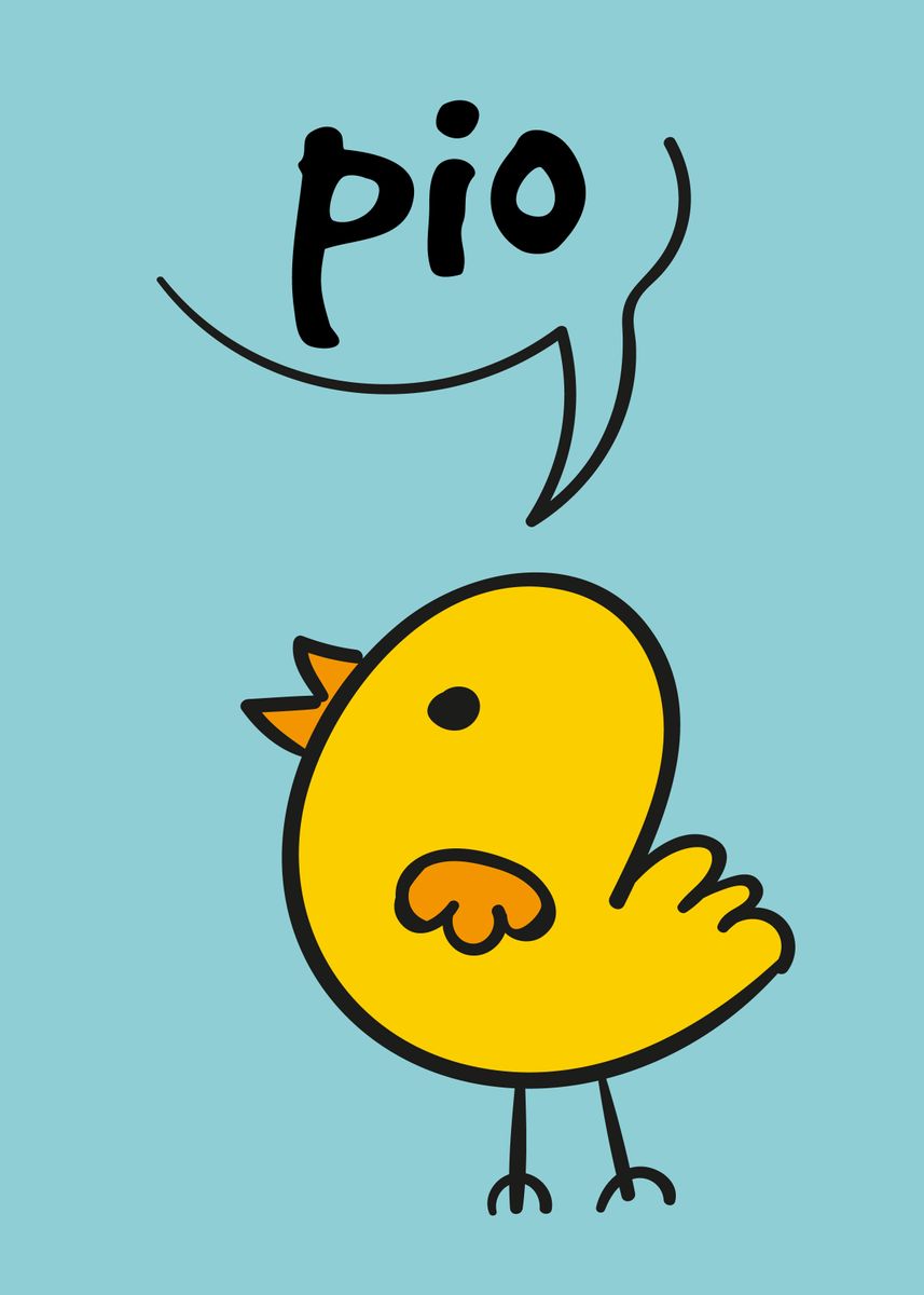 'Sound of a Chicken Pio' Poster, picture, metal print, paint by Human ...