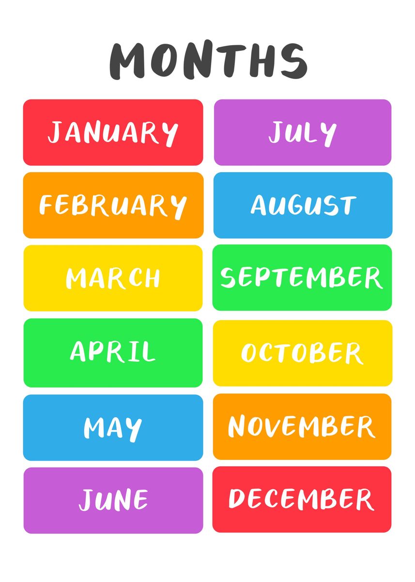 'Months rainbow' Poster, picture, metal print, paint by Yahya Art ...