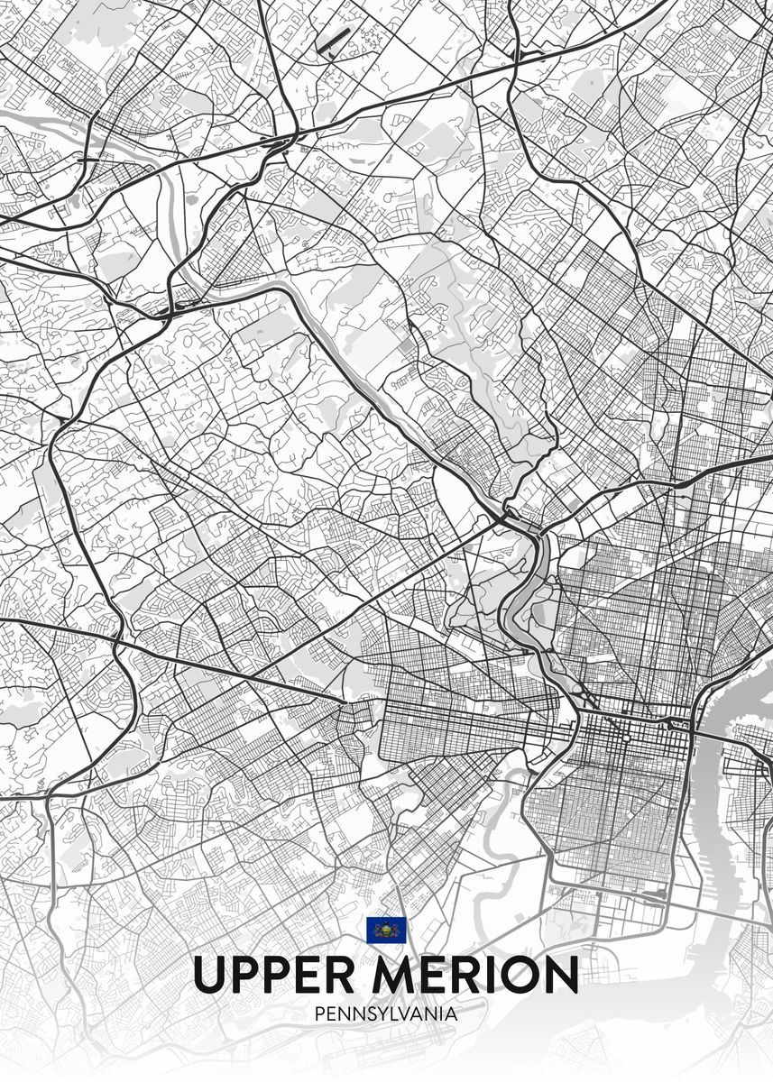 'Upper Merion PA' Poster, picture, metal print, paint by IMR Designs ...