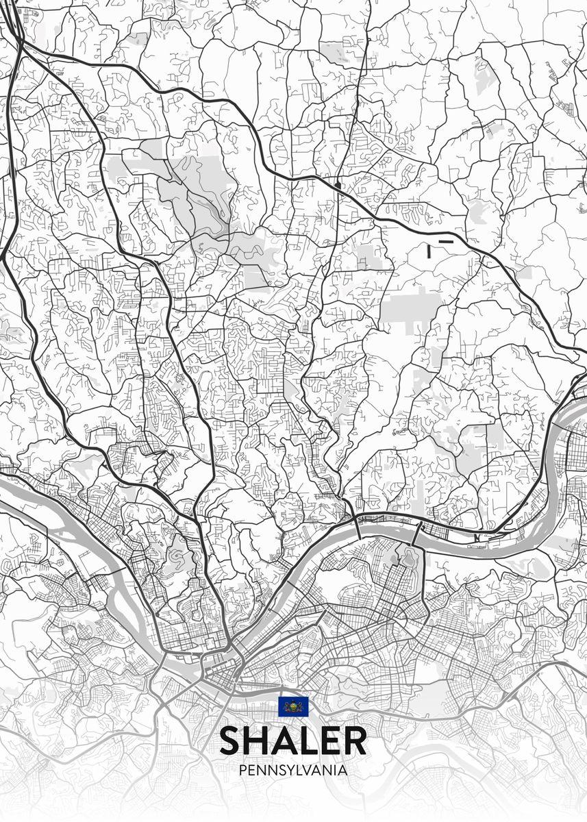 'Shaler PA' Poster, picture, metal print, paint by IMR Designs | Displate