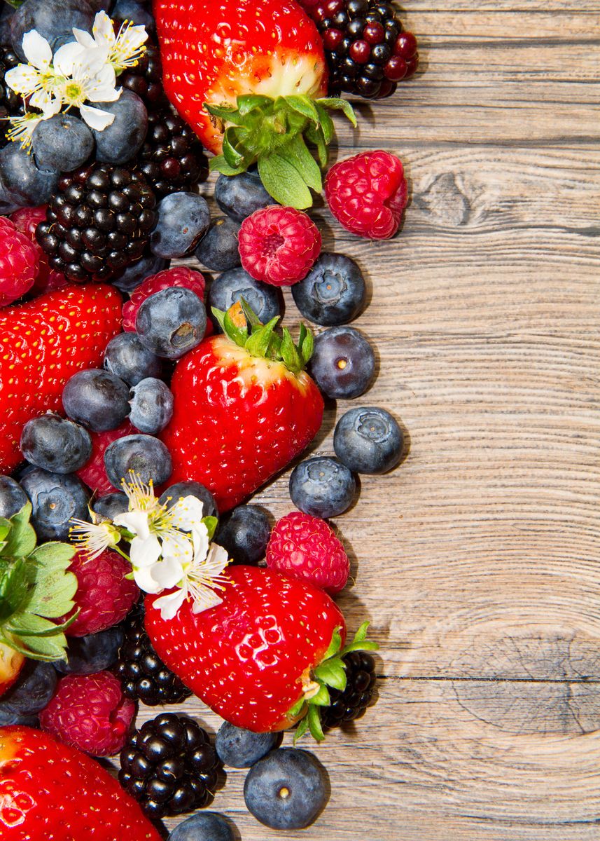 'fresh and colored berry ' Poster, picture, metal print, paint by Luca ...