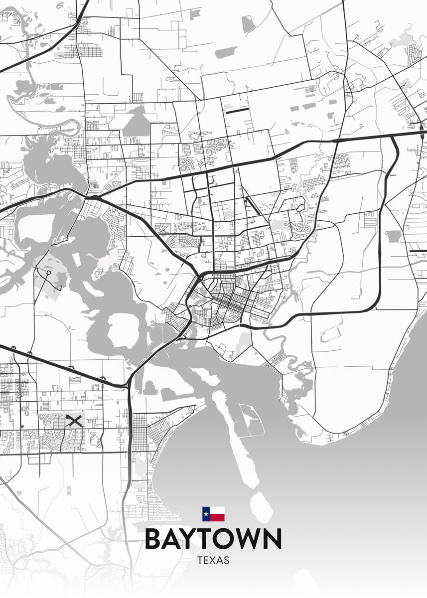 'Baytown TX' Poster, picture, metal print, paint by IMR Designs | Displate