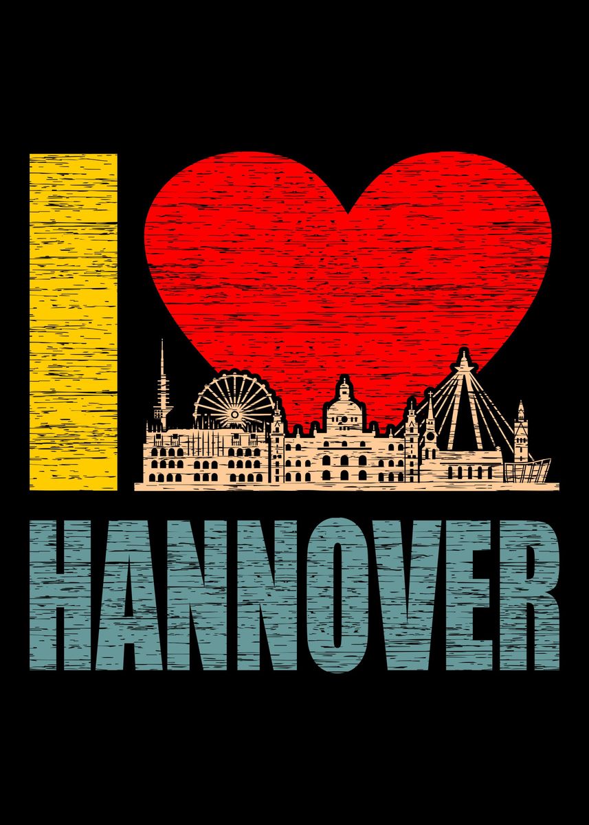 'Hanover Germany Travel' Poster, picture, metal print, paint by Hexor ...