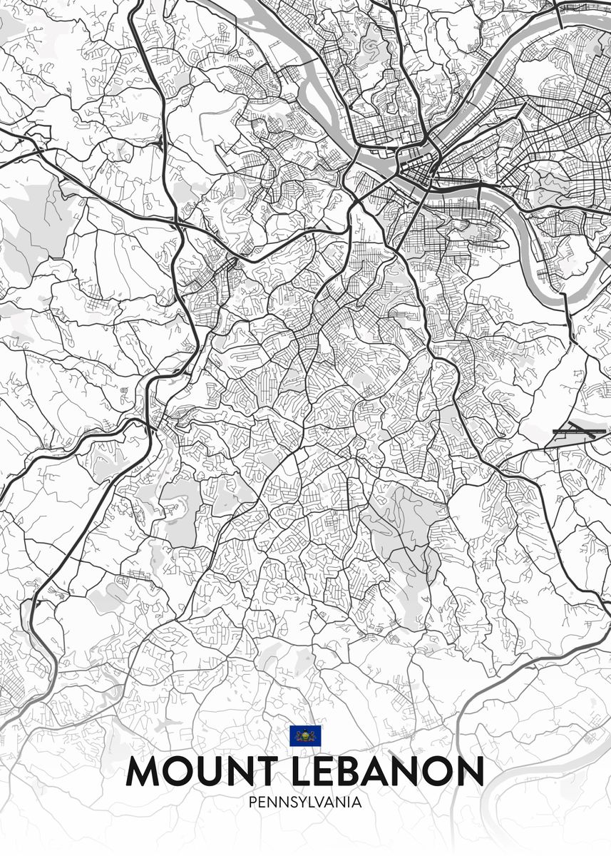 'Mount Lebanon PA' Poster, picture, metal print, paint by IMR Designs ...