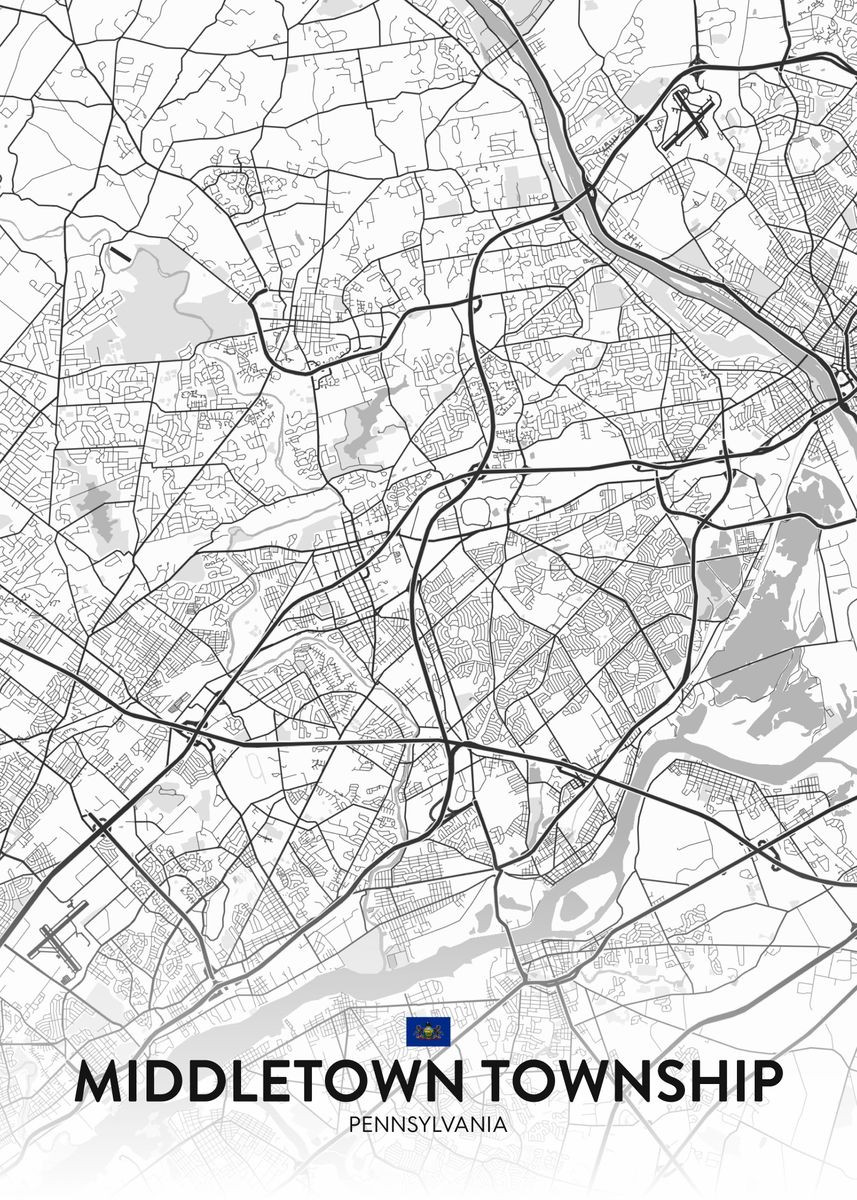 'Middletown Townshop PA' Poster, picture, metal print, paint by IMR ...