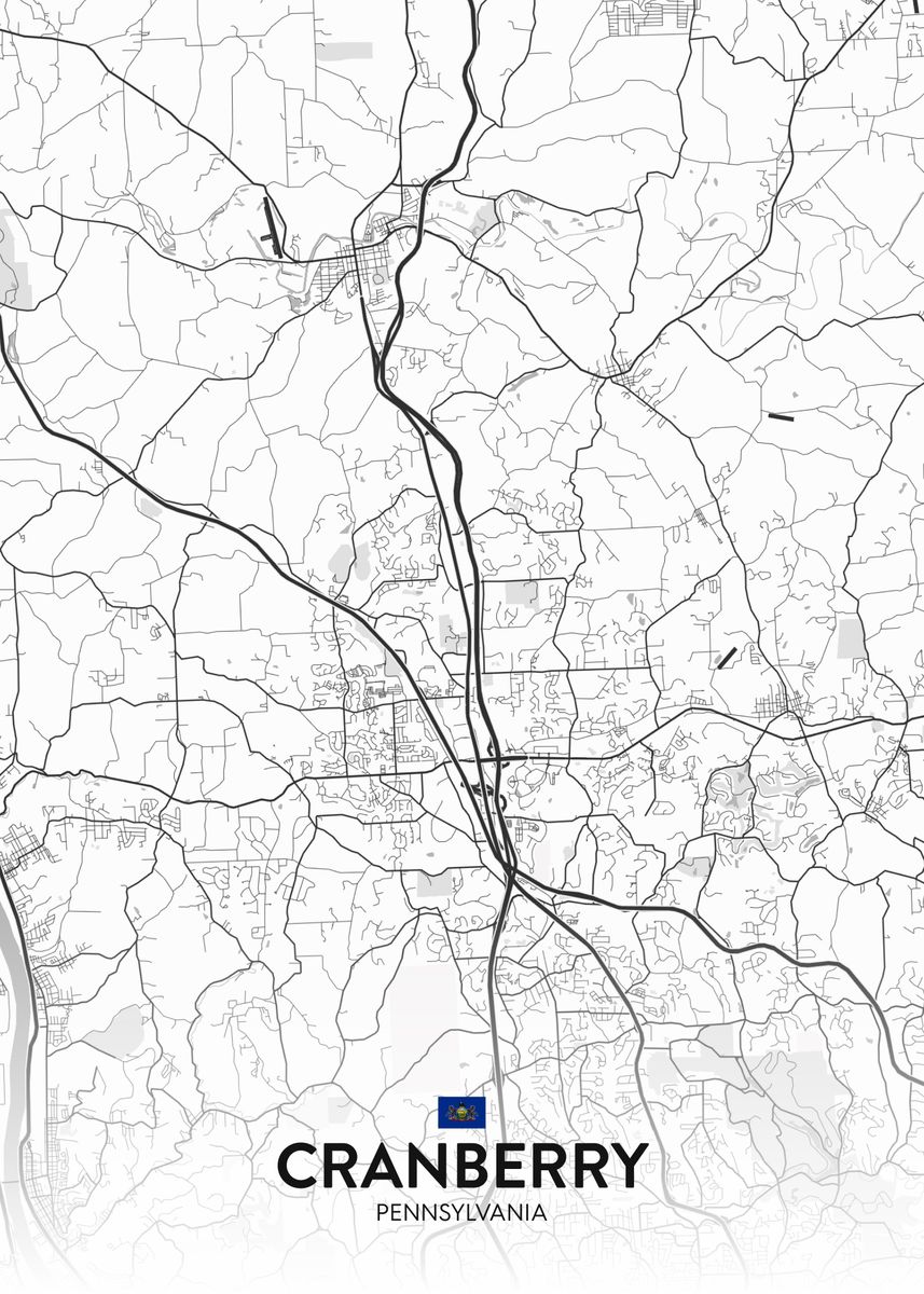 'Cranberry PA' Poster, picture, metal print, paint by IMR Designs ...