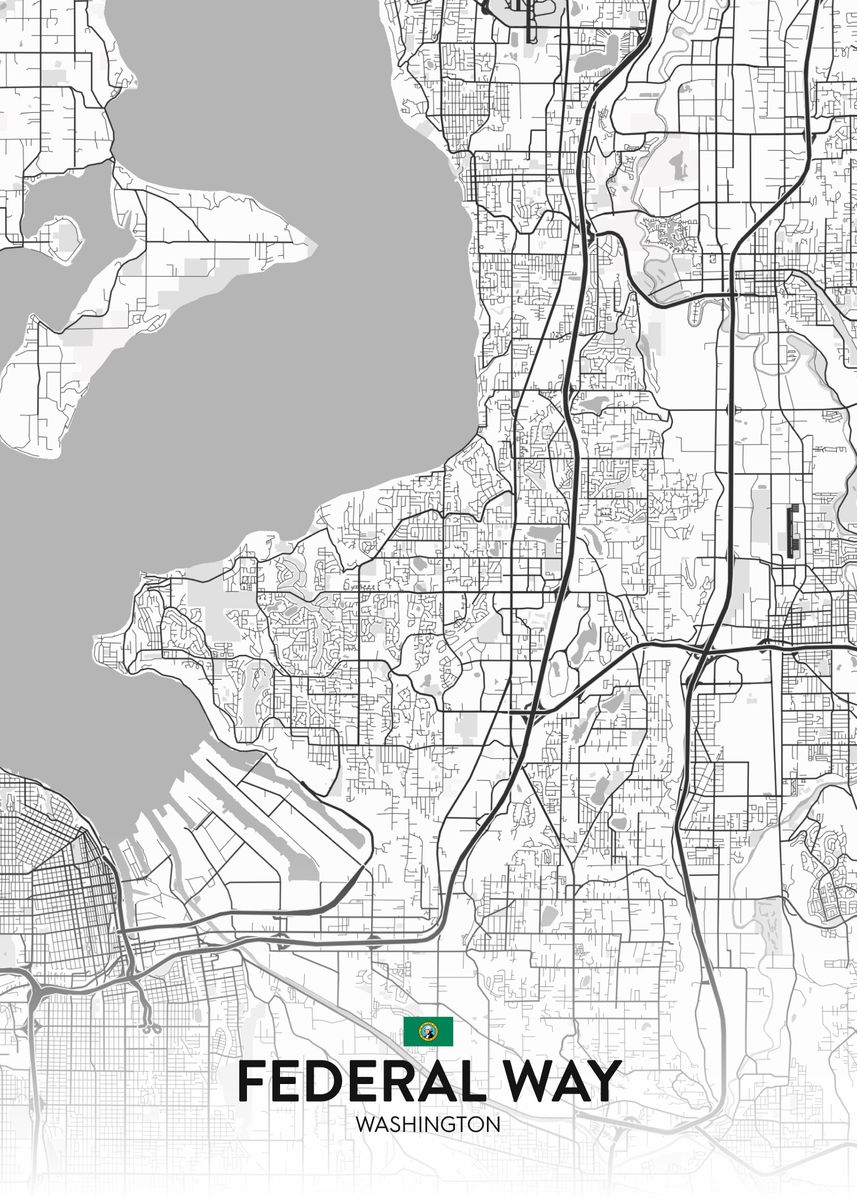 'Federal Way WA' Poster by IMR Designs | Displate