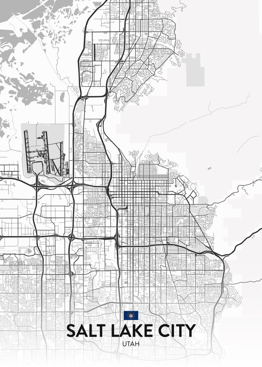 'Salt Lake City UT' Poster, picture, metal print, paint by IMR Designs ...