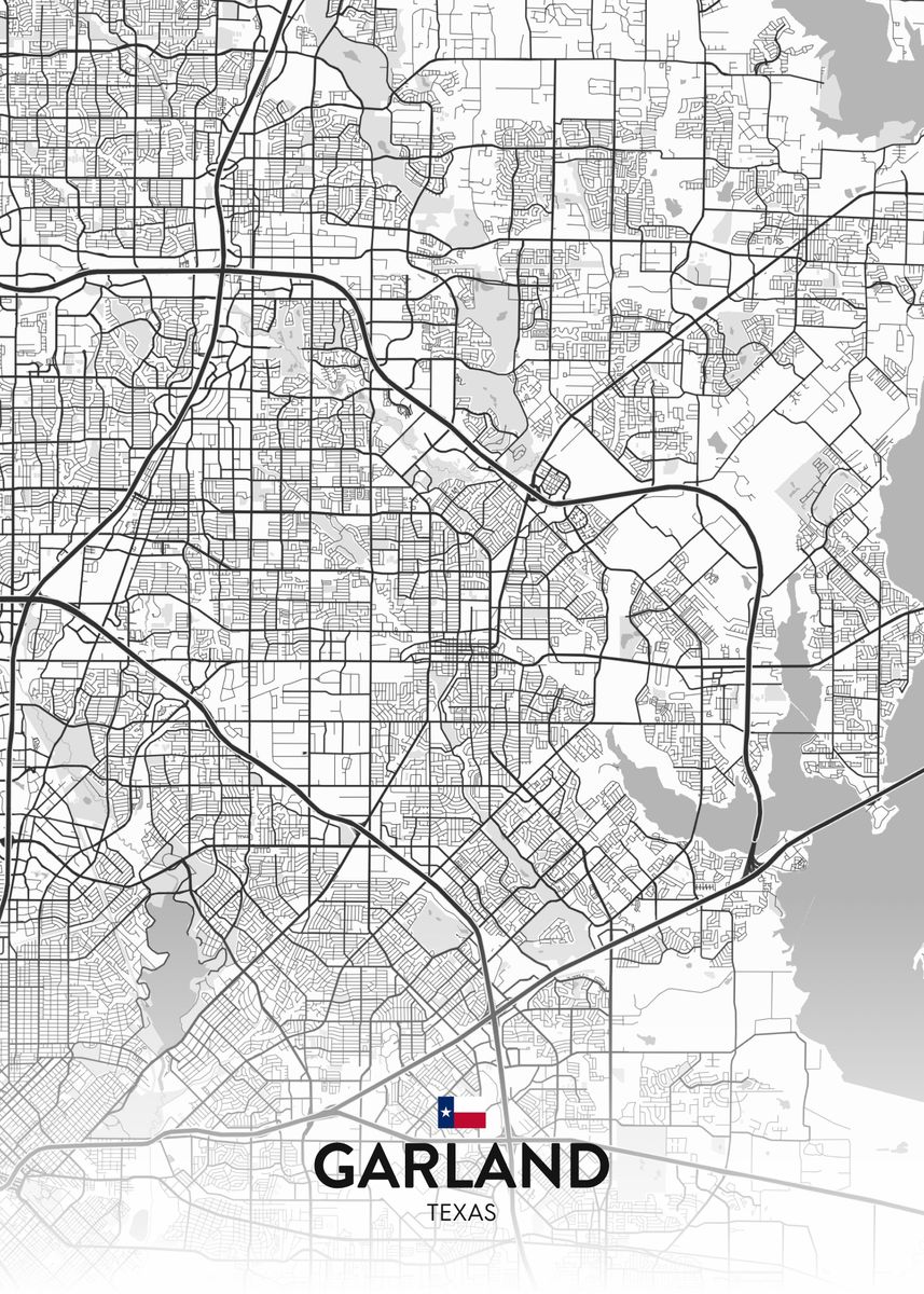 'Garland TX' Poster by IMR Designs | Displate