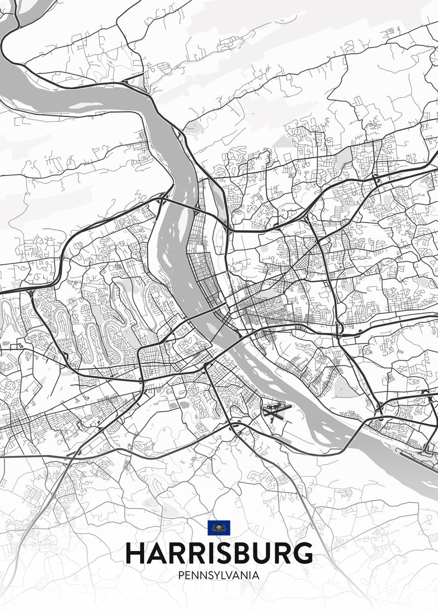 'Harrisburg PA' Poster, picture, metal print, paint by IMR Designs ...