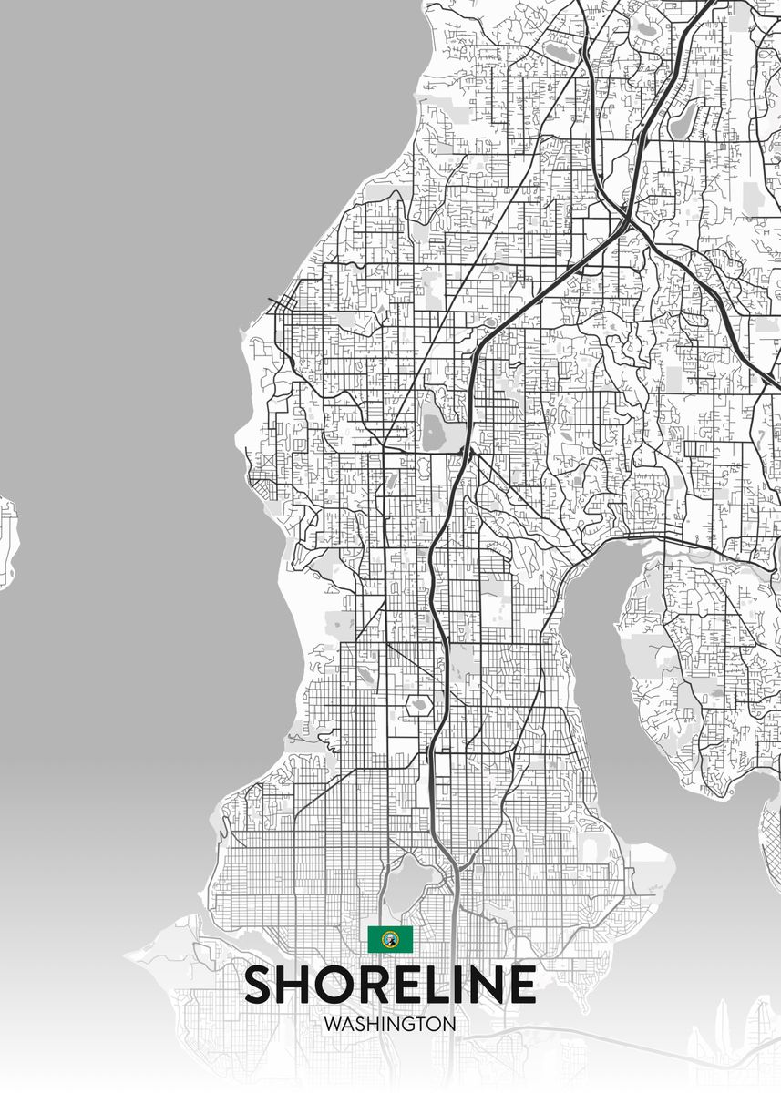 'Shoreline WA' Poster, picture, metal print, paint by IMR Designs ...