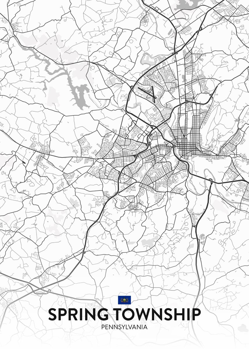 'Spring Township PA' Poster by IMR Designs | Displate